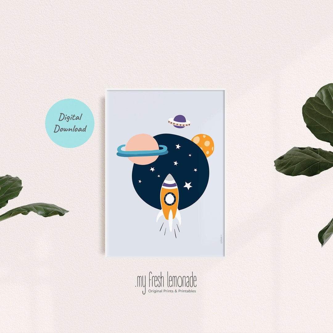 Space Poster Boys Galaxy Print 50 X 70 Poster Outer Poster Spaceship ...
