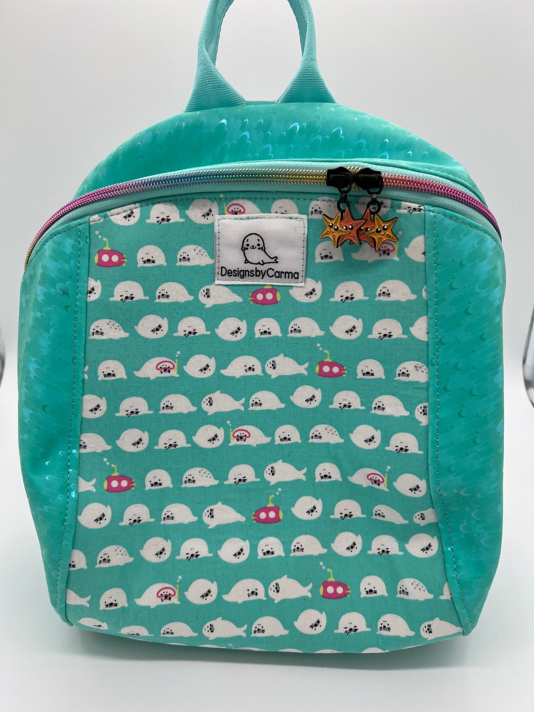 Teal Seal Mini Backpack - Etsy