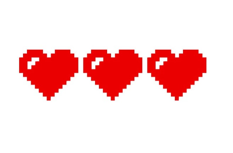 Pixel Hearts Decal, Sticker - Etsy