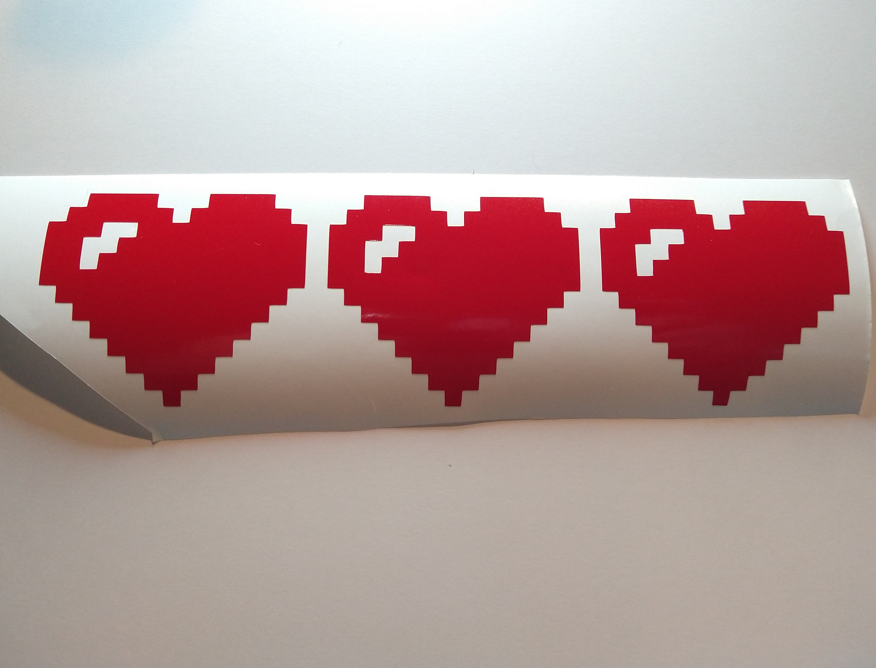Pixel Hearts Decal, Sticker - Etsy