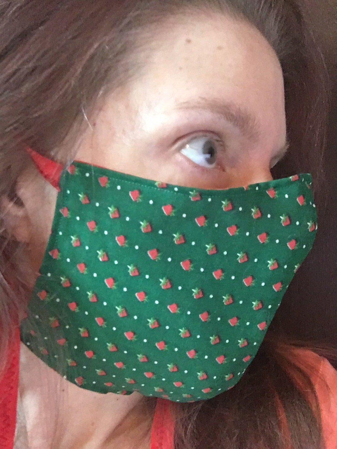 Large Reversible Deluxe Embellished Print Fabric Face Mask - Etsy