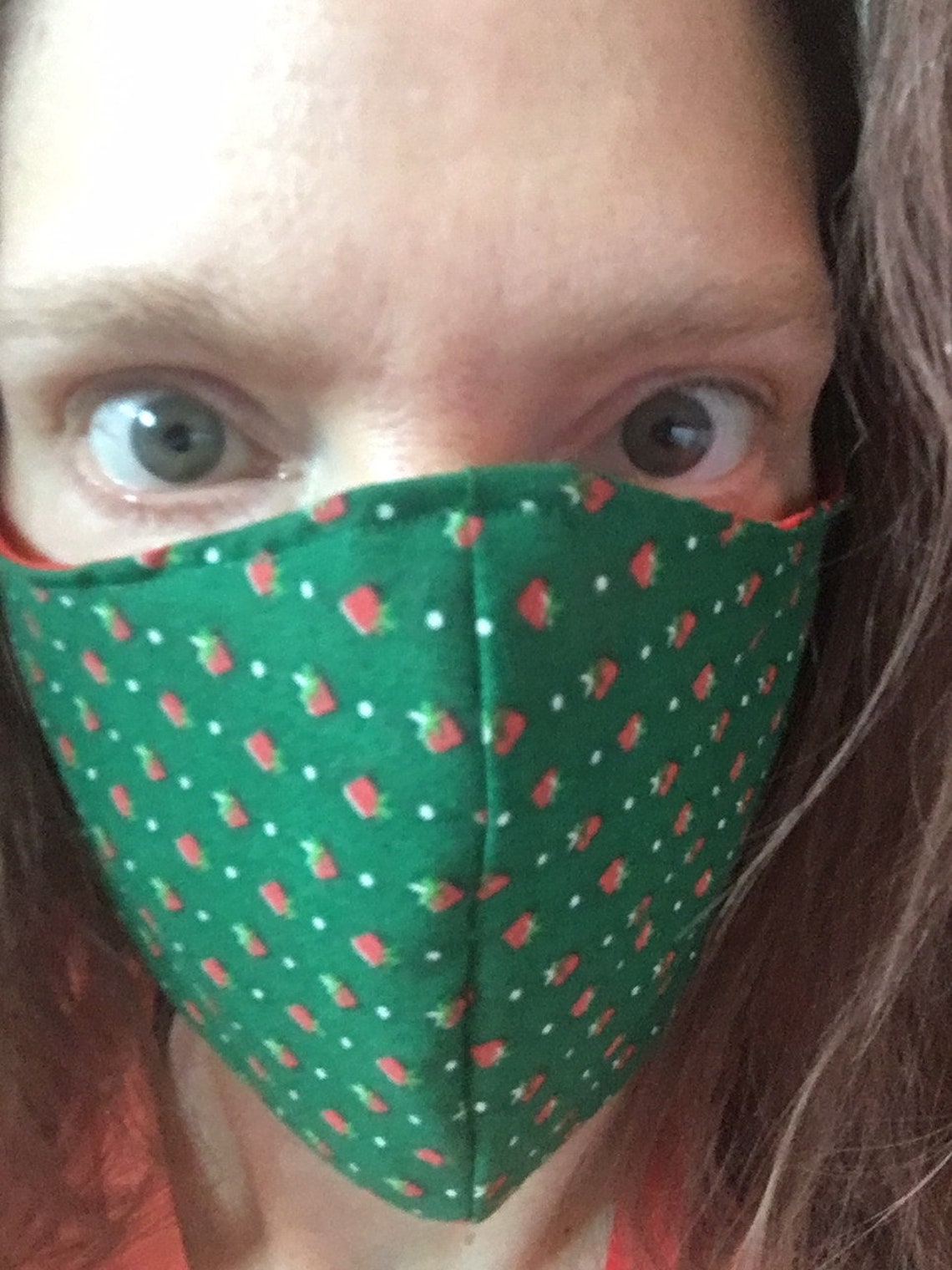 Large Reversible Deluxe Embellished Print Fabric Face Mask - Etsy