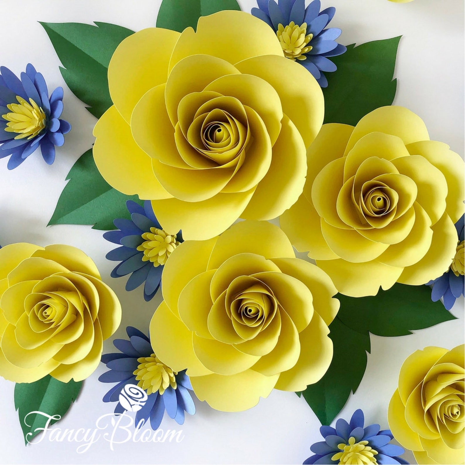 Paper Roses / Paper Flower Set / Large Paper Flowers / Paper - Etsy