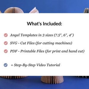 3D Angel SVG PDF, Paper Angel Template and Tutorial, DIY Paper ...