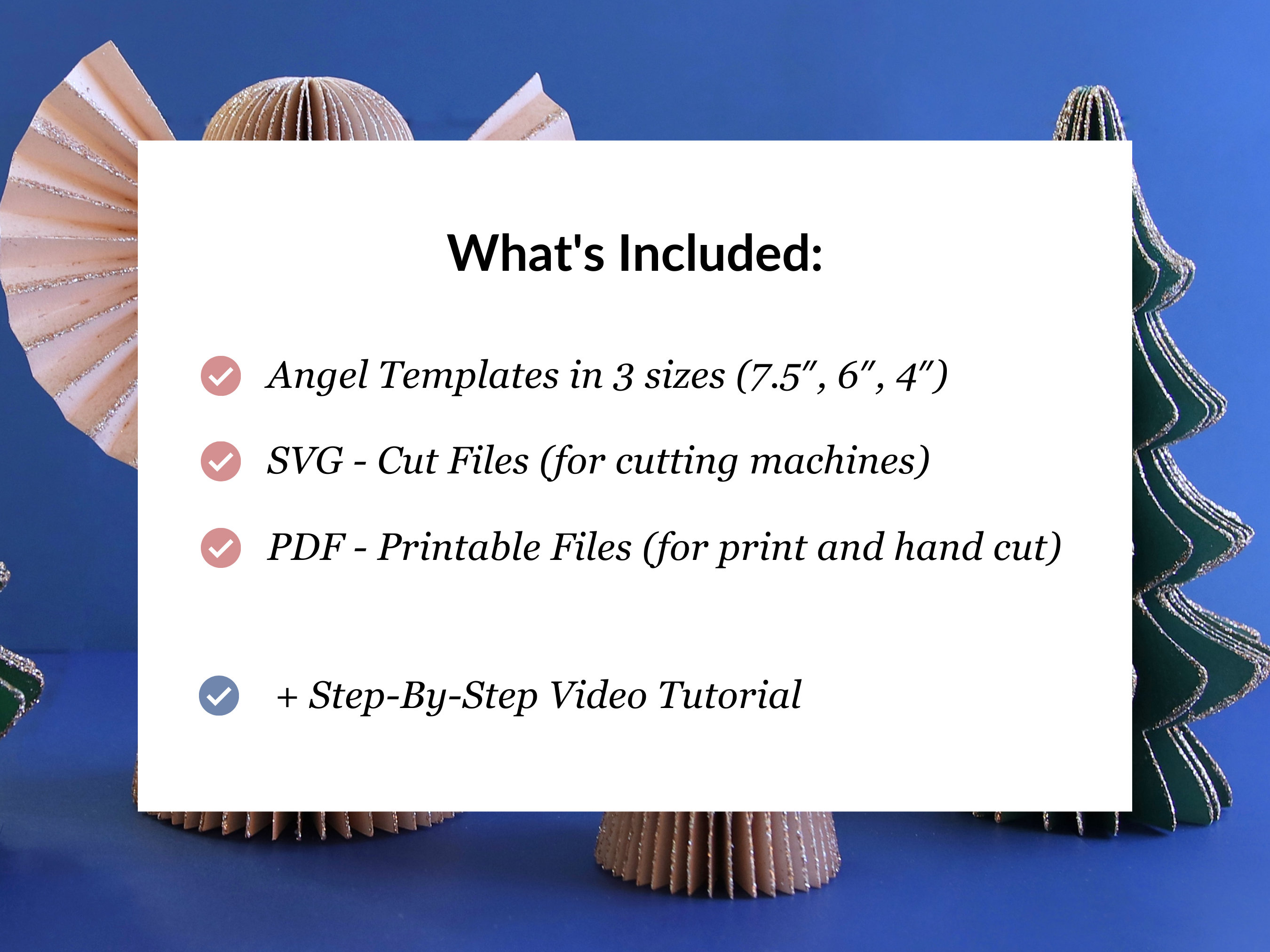 3D Angel SVG PDF, Paper Angel Template and Tutorial, DIY Paper ...