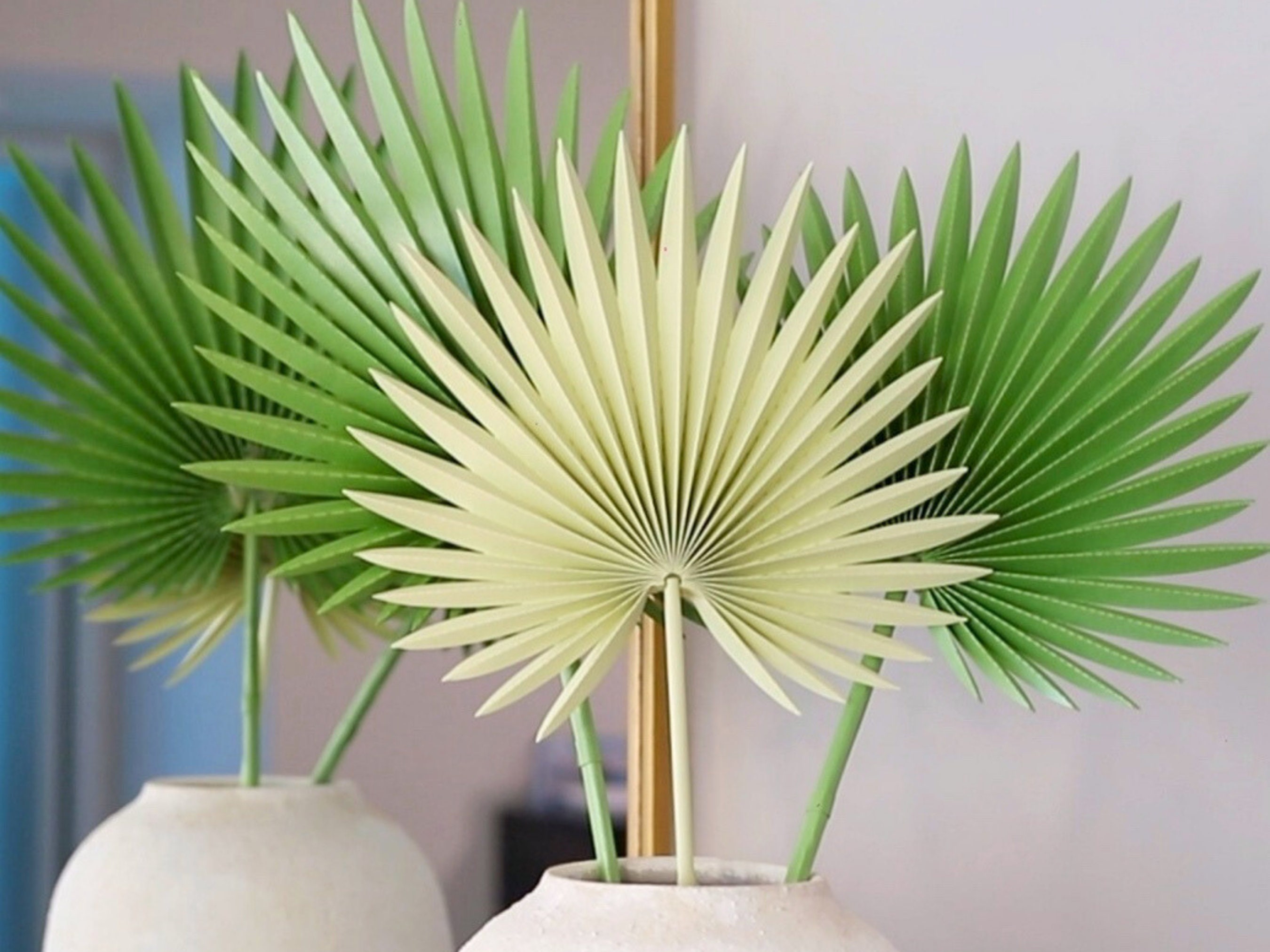 Fan Palm Leaf SVG PDF, Dxf, Extremely Realistic Palm Leaf Template and ...