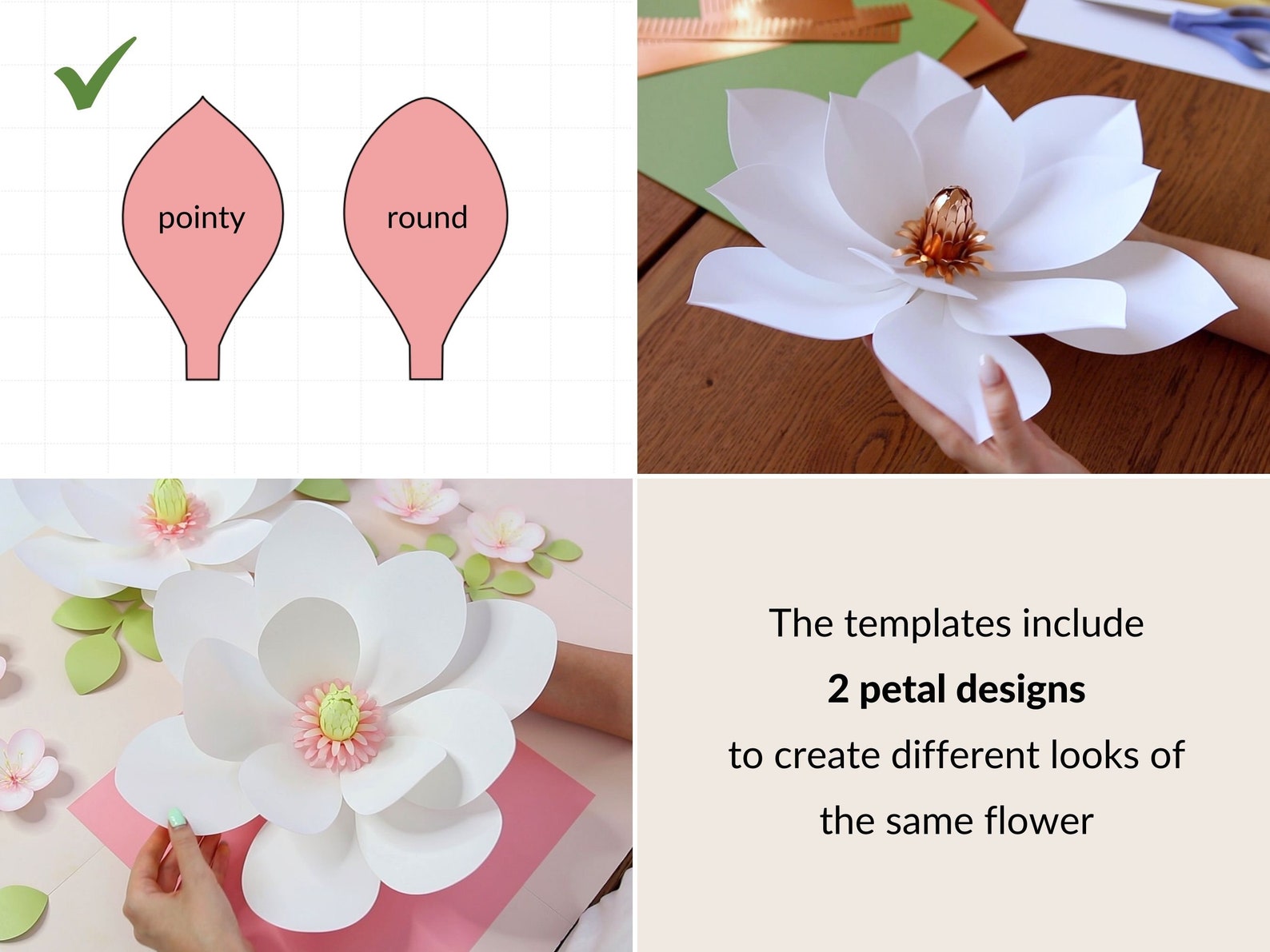 Magnolia SVG, Paper Flower Svg, Large Magnolia Paper Flower Svg, Paper ...