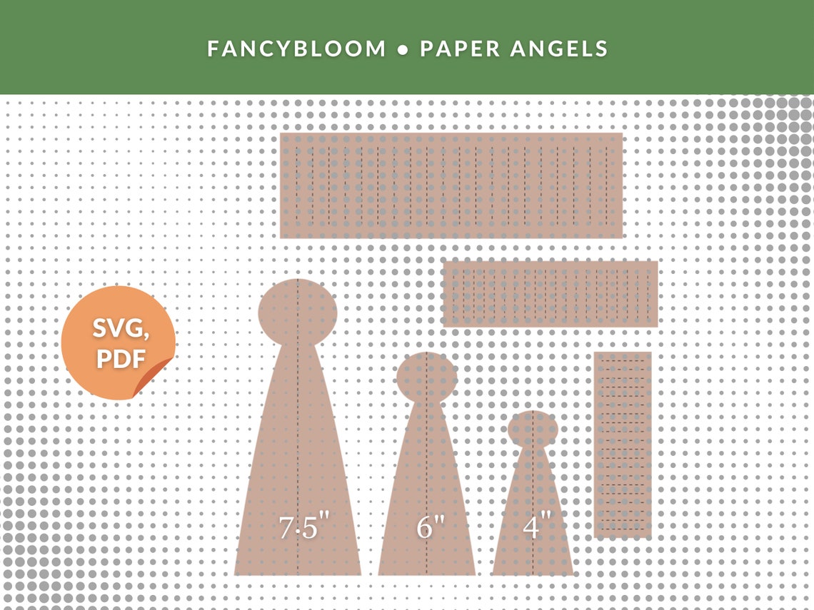 3D Angel SVG PDF, Paper Angel Template and Tutorial, DIY Paper ...