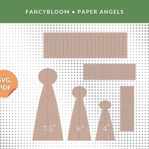 3D Angel SVG PDF, Paper Angel Template and Tutorial, DIY Paper ...