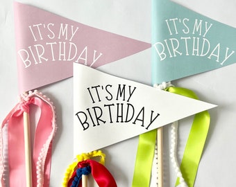 Birthday Girl Pennant Flag, Printable Pennant, DIY Pennant, Birthday ...