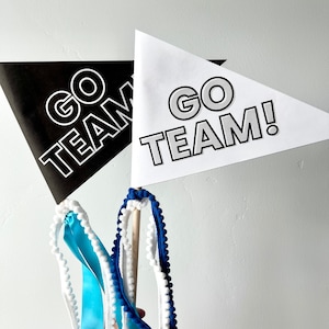 Go Team Pennant Flag, DIY Pennant, Sports Banner, Printable Pennant ...