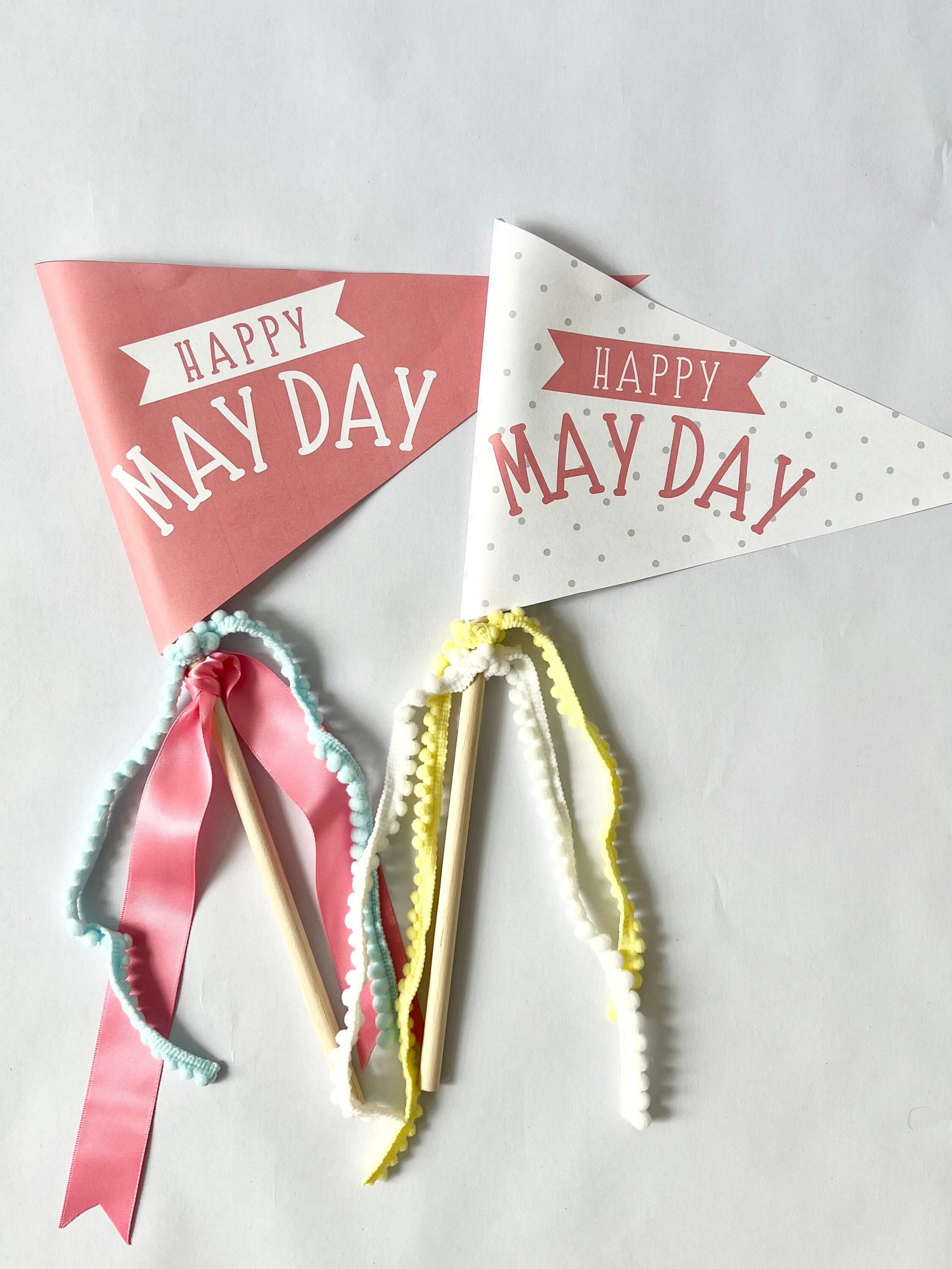 May Day Pennant Flag DIY Pennant May Day Basket Flag - Etsy