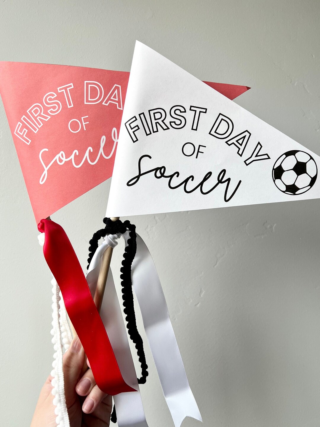 Boys First Day of Soccer Pennant Flag, DIY Pennant, Soccer Banner ...