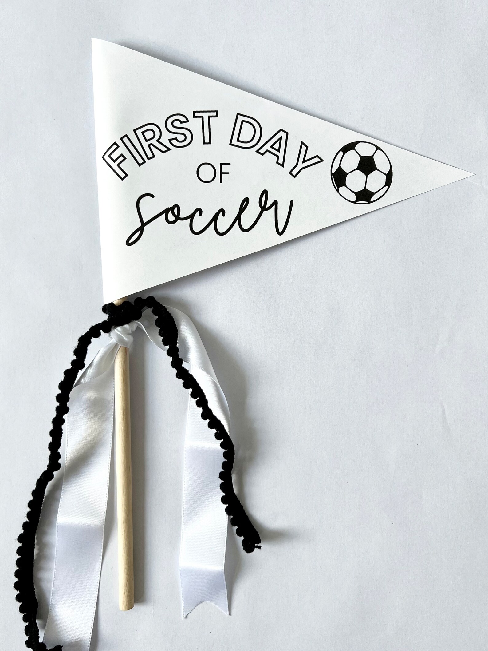 Boys First Day of Soccer Pennant Flag DIY Pennant Soccer - Etsy