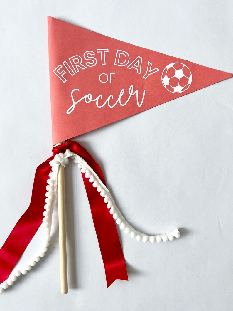 Boys First Day of Soccer Pennant Flag DIY Pennant Soccer - Etsy