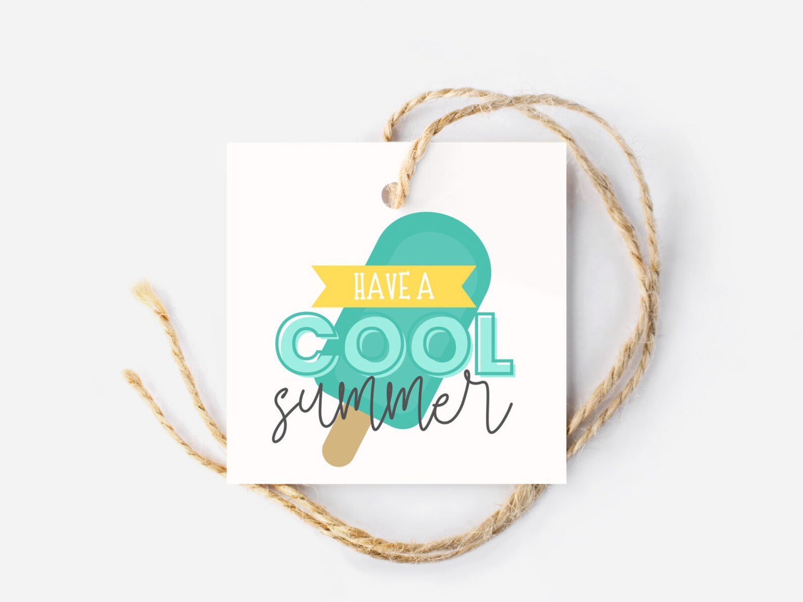 Have a COOL Summer Gift Tag Popsicle Tag Square Hang Tags - Etsy