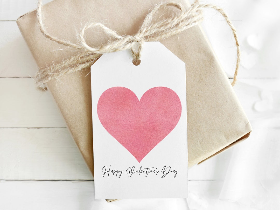 Happy Valentines Day Gift Tag, Valentine Hang Tag, Valentine Gift Tag ...