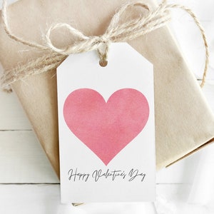 Happy Valentines Day Gift Tag, Valentine Hang Tag, Valentine Gift Tag ...