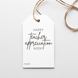 Happy Teacher Appreciation Week Gift Tags, Teacher Appreciation Gift ...