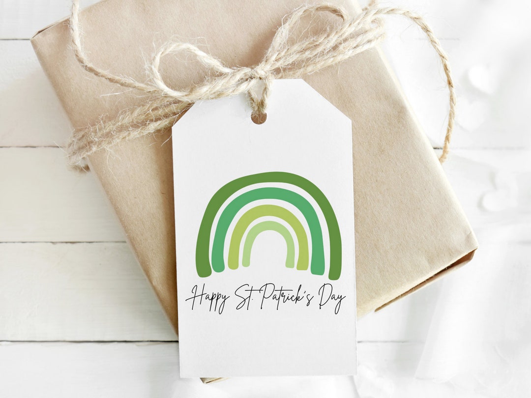 Rainbow St. Patrick’s Day Printable Tags, Saint Patrick’s Tags, St ...
