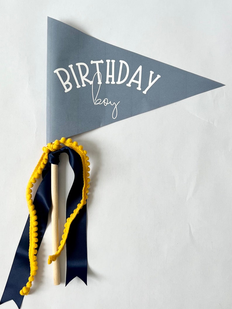 Birthday Boy Pennant Flag, Printable Pennant, Birthday Banner, Pennant ...