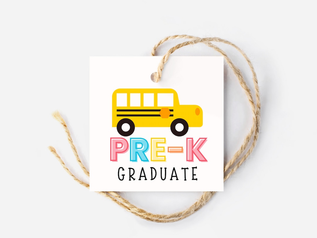 Pre-k Graduate Gift Tags, Preschool Graduation, Pre-k Gift Tag, Square ...