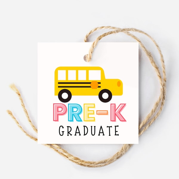 Pre K Graduation Printable Tag - Etsy