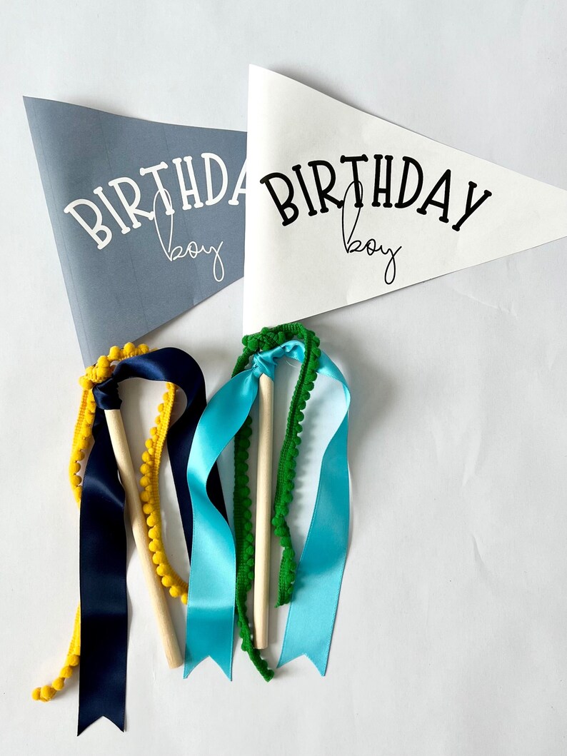 Birthday Boy Pennant Flag Printable Pennant Birthday Banner - Etsy