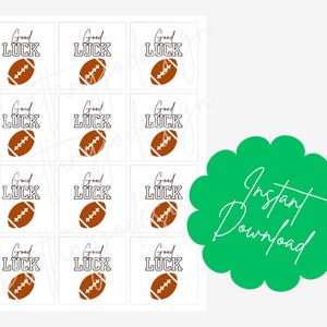 Football Game Day Tags, Good Luck, Pre-game Treat, Rivalry Game, State ...