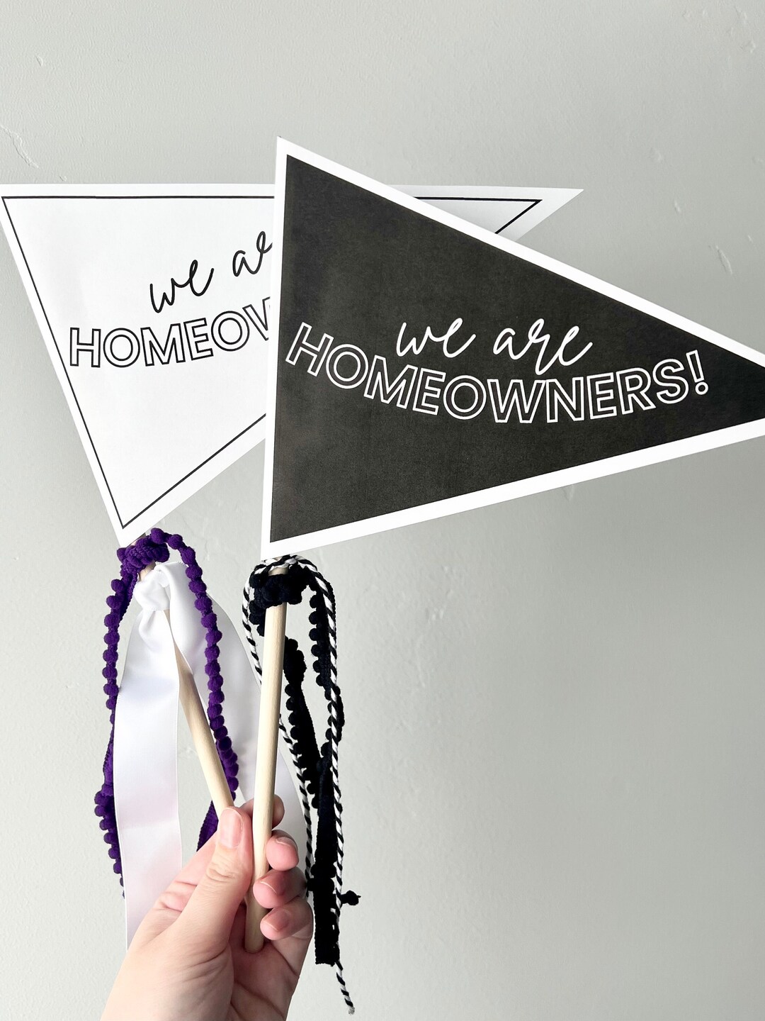 We Are Homeowners Pennant Flag, DIY Pennant, Realtor Printable, Moving ...