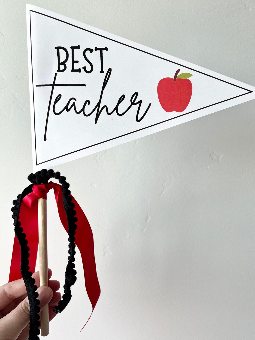 Best Teacher Pennant Flag, Teacher Appreciation Gift, End of the School ...