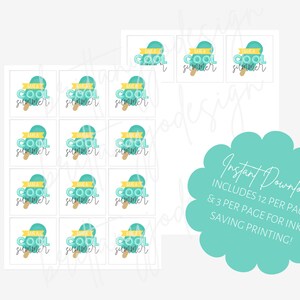Have a COOL Summer Gift Tag, Popsicle Tag, Square Hang Tags, Hello ...