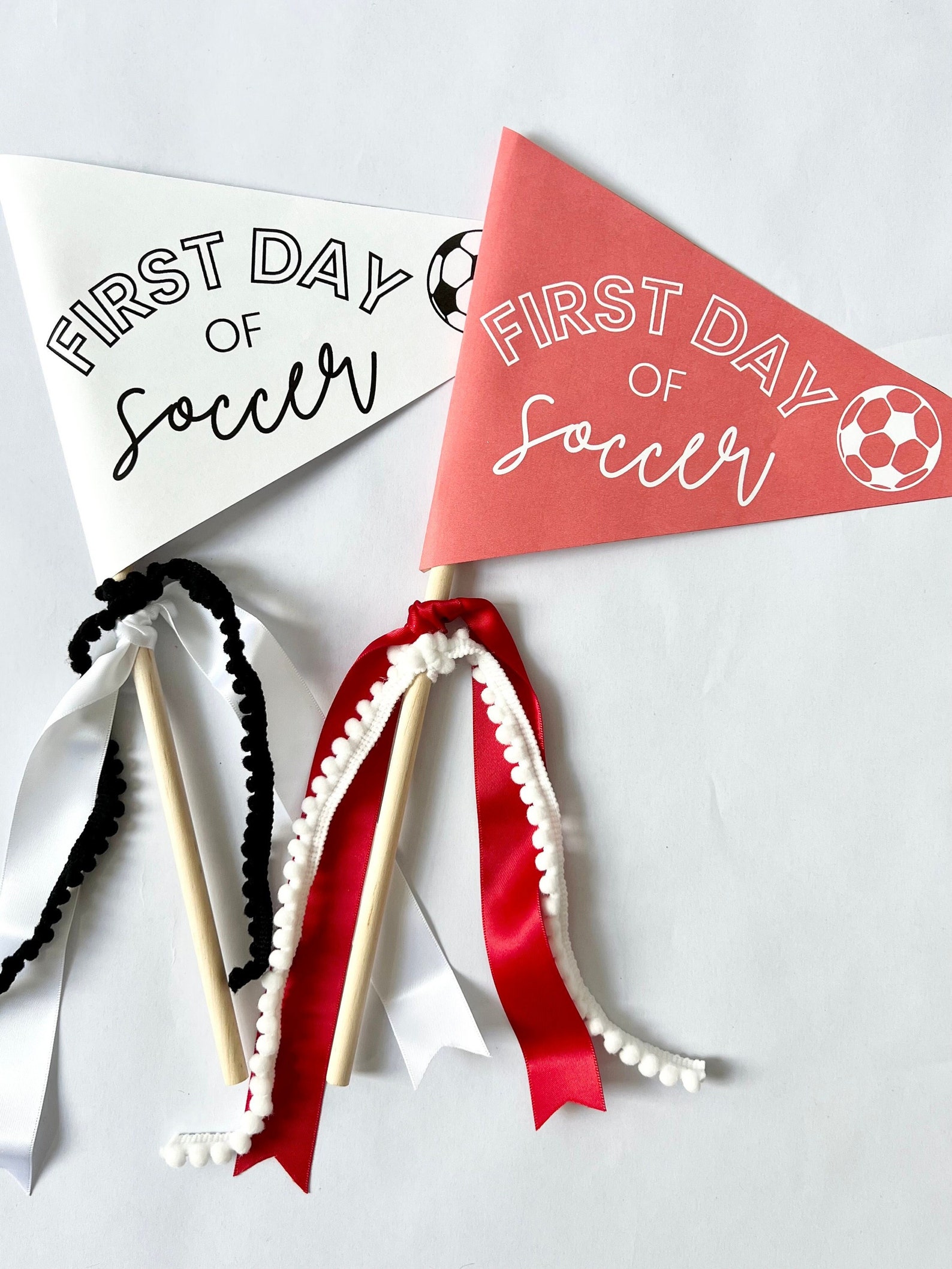Boys First Day of Soccer Pennant Flag DIY Pennant Soccer - Etsy