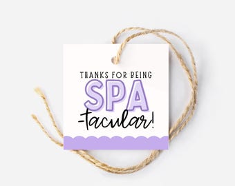 Digital File-- Spa-tacular Teacher Gift Tag - Etsy