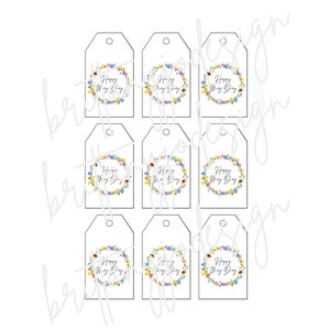 Happy May Day Printable Tags, Gift Tags, May Day Tags, Wildflower ...