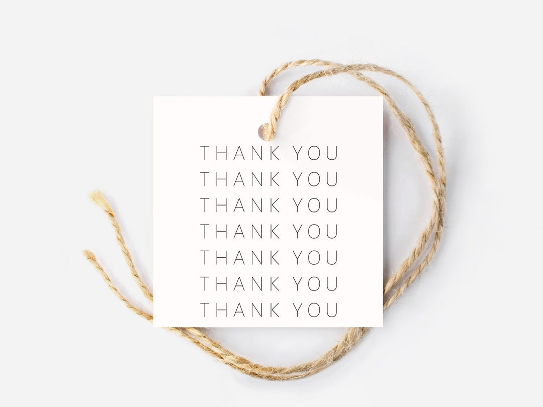 Thank You Gift Tags Square Tags Thank You Tags Gift Tag - Etsy