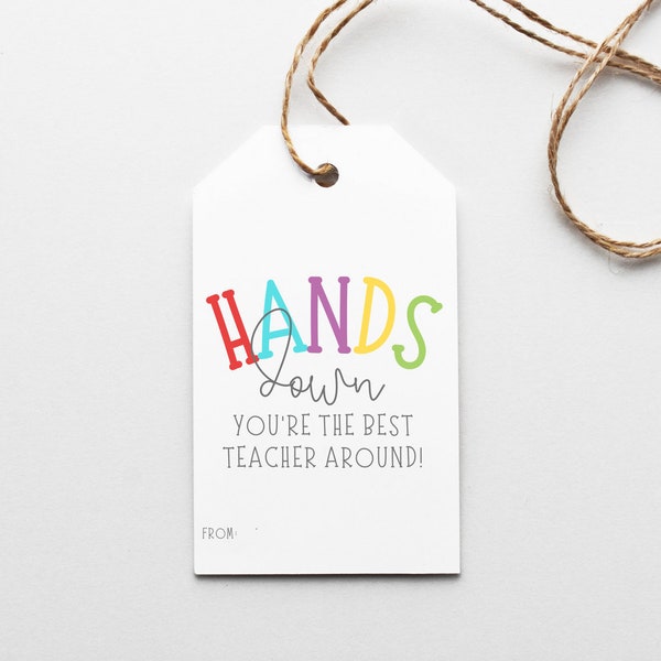 Hands Down Best Teacher - Etsy
