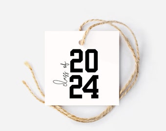 Minimalist Graduation Gift Tags, Grad Tag, Congrats Grad, Square Tag ...