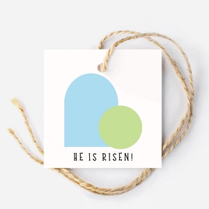 He is Risen Gift Tag, Easter Gift Tag, Easter Hang Tag, Goodie Bag Tag ...