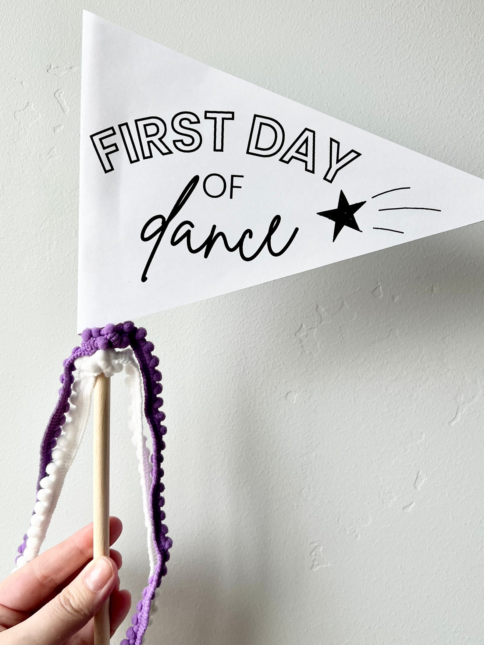 First Day of Dance Pennant Flag DIY Pennant Dance Banner - Etsy