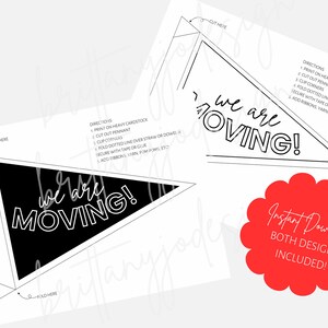 We Are Moving Pennant Flag, DIY Pennant, Moving Announcement, Moving ...