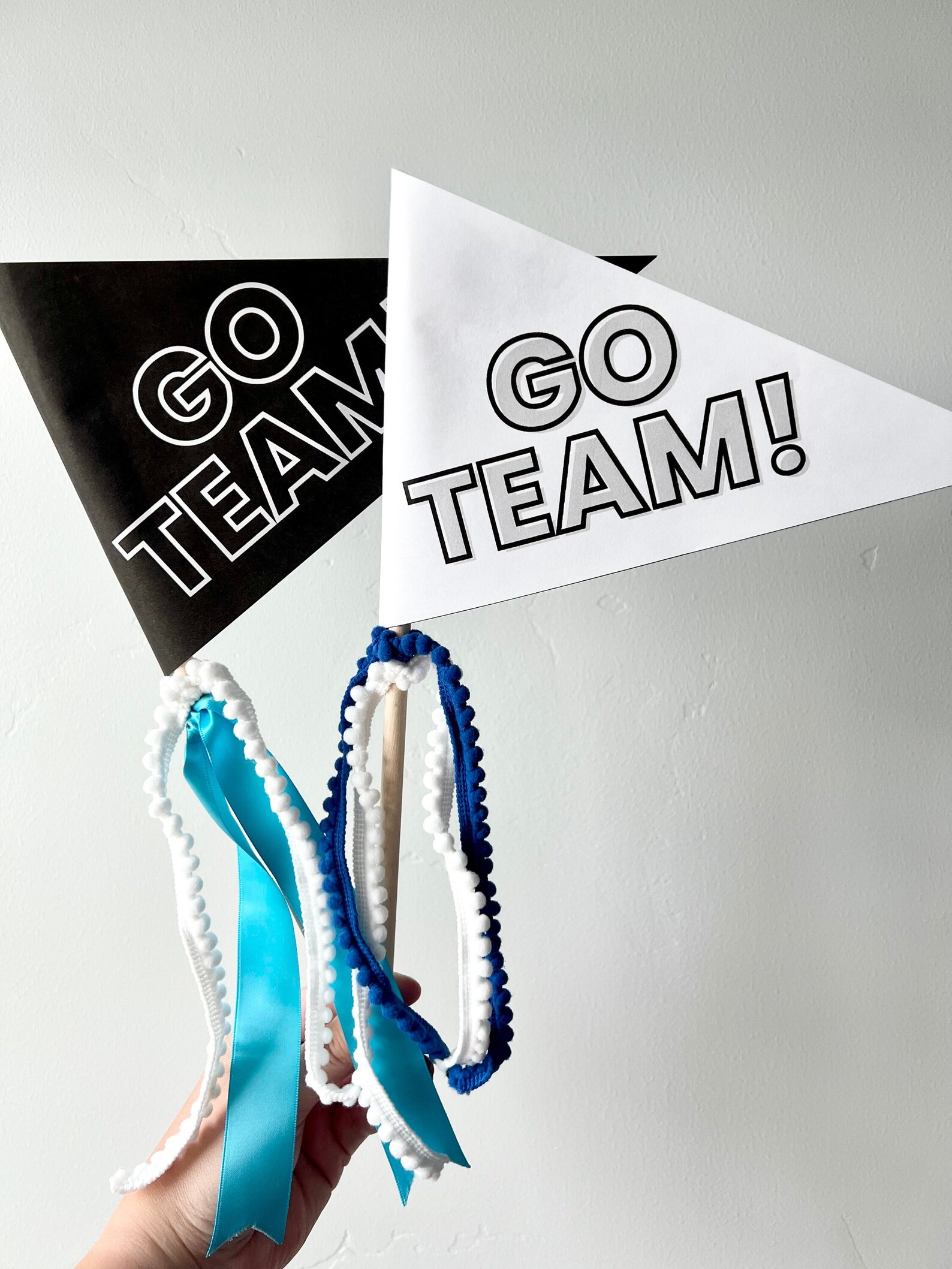 Go Team Pennant Flag DIY Pennant Sports Banner Printable - Etsy