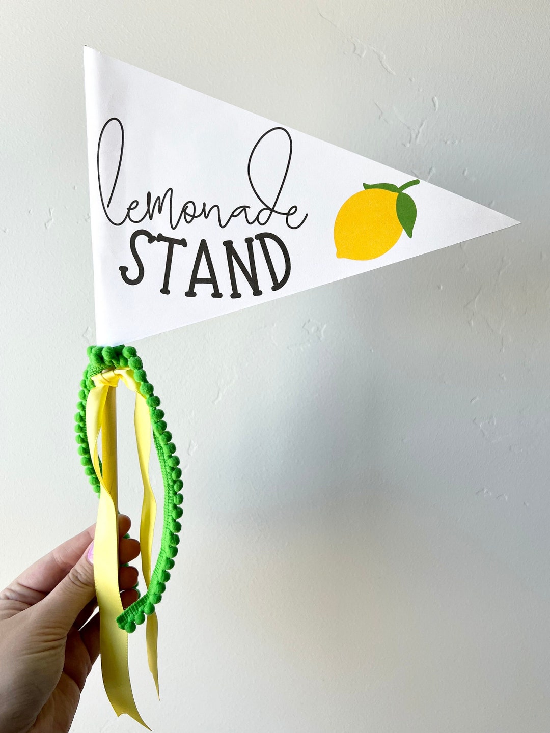 Lemonade Stand Pennant Flag, Lemonade Printable, DIY Pennant, Printable ...