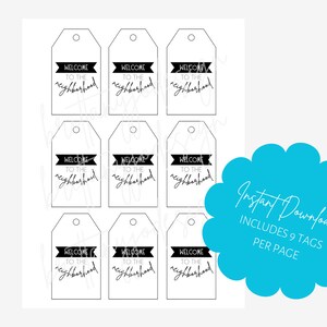 Welcome to the Neighborhood Gift Tags, Housewarming Gift, New Neighbor ...