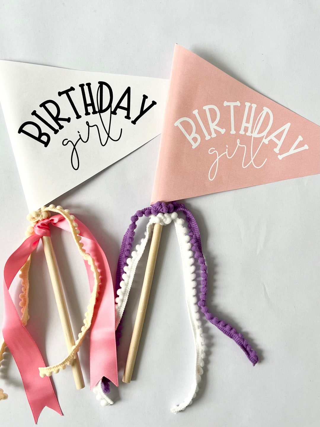 Birthday Girl Pennant Flag, Printable Pennant, DIY Pennant, Birthday ...