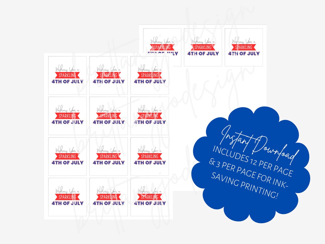 Have a SPARKLING 4th of July Gift Tag Sparkler Gift Tag - Etsy