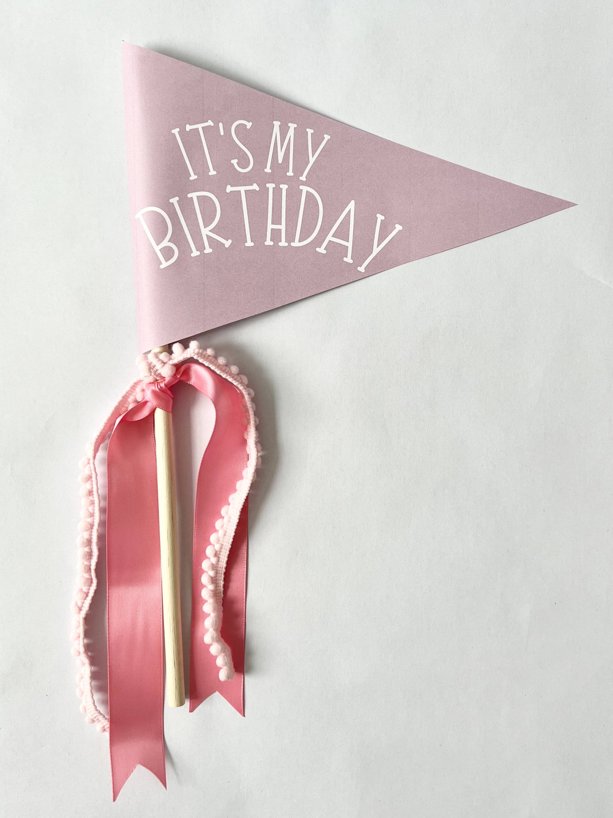 It’s My Birthday Pennant Flag, DIY Pennant, Birthday Banner, Printable ...