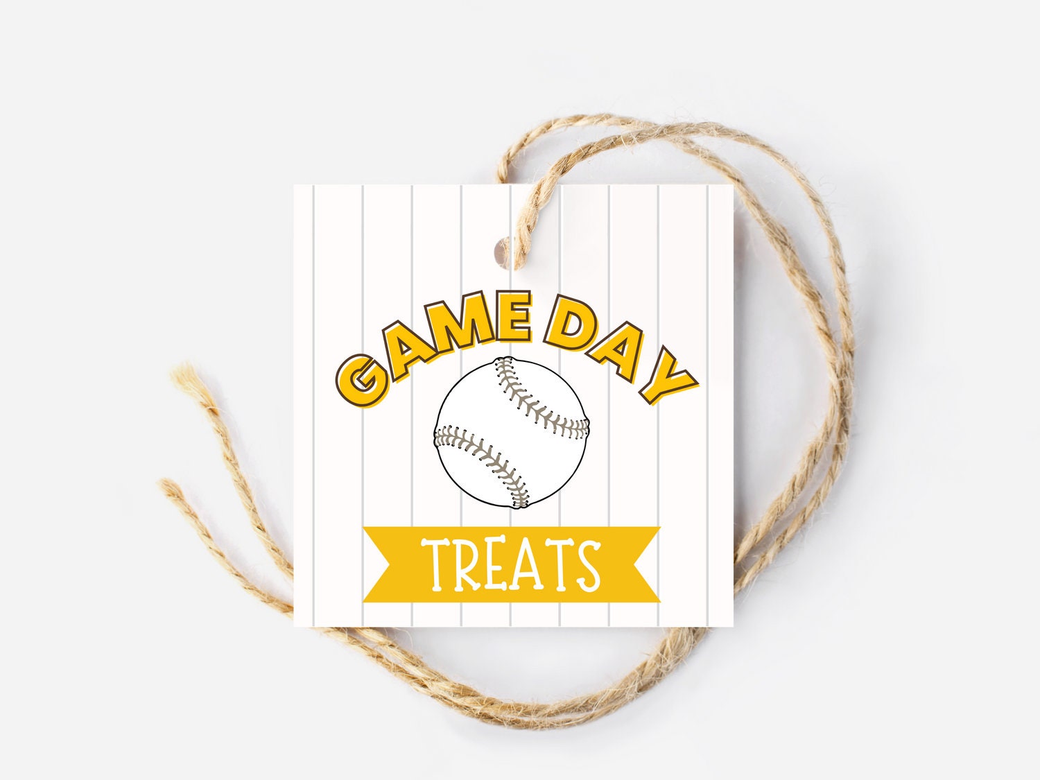 Baseball Game Day Treat Tag, Post-game Snack, San Diego Padres Colors ...