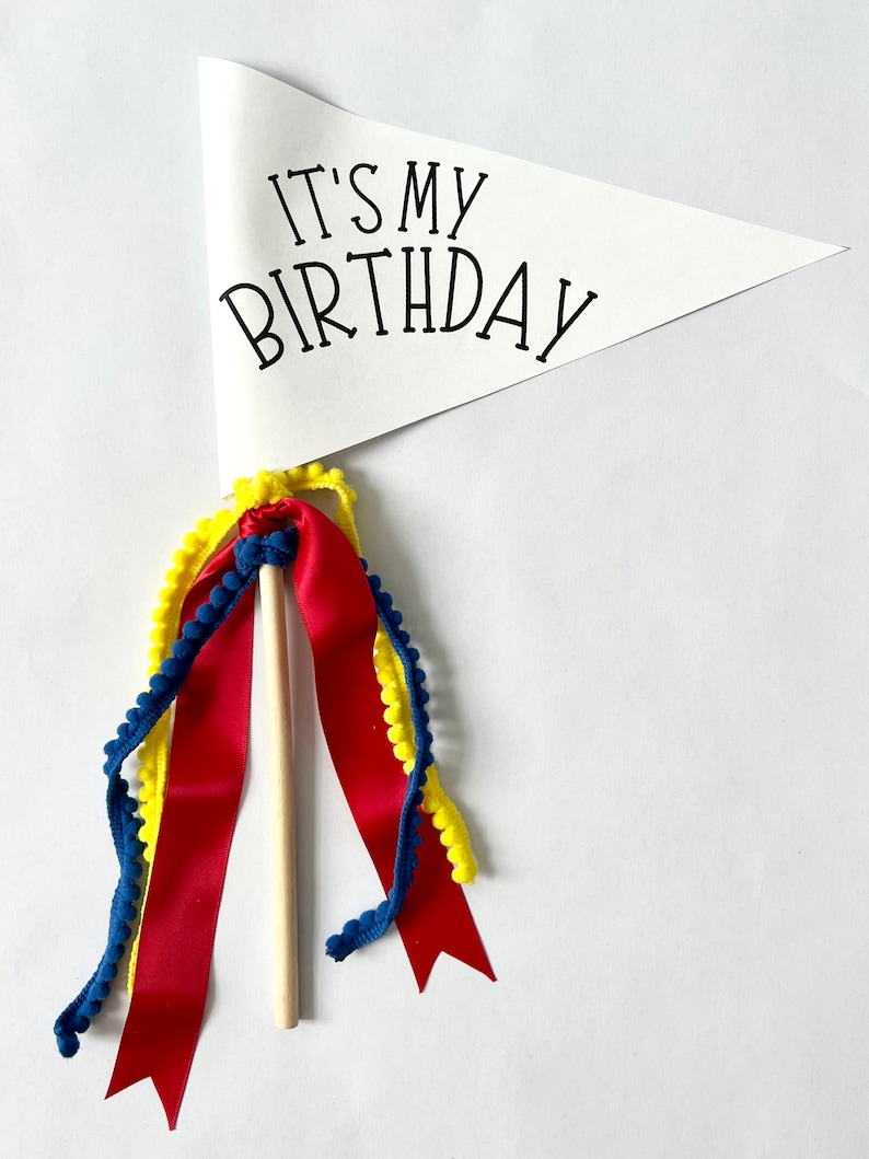 It’s My Birthday Pennant Flag, DIY Pennant, Birthday Banner, Printable ...