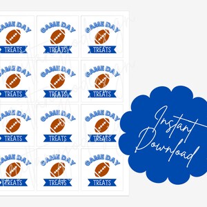 Football Game Day Treat Tag, Post-game Snack, Football Tag, Kids Sports ...
